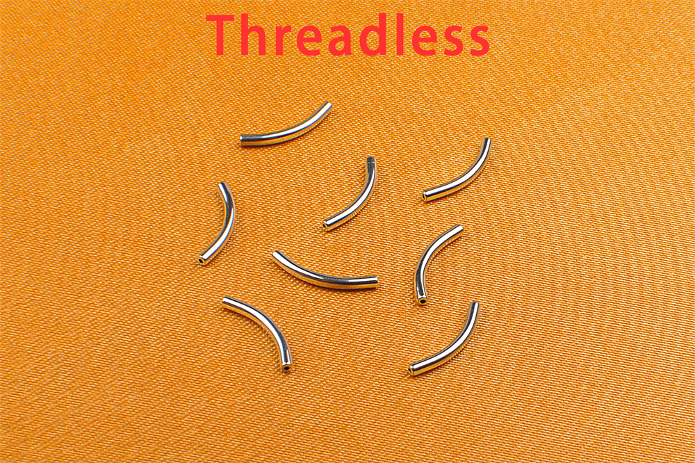 NSPJ ASTM-F136 Implant Grade Titanium Internal Threadless Curved Bent ...