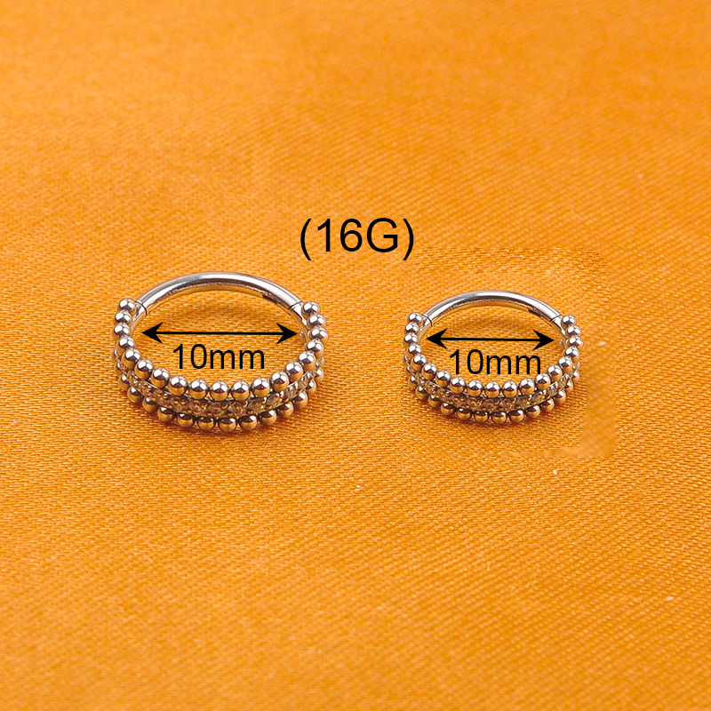 Three-layer sphere Titanium Body Piercing ASTM F136 Titanium Clicker ...