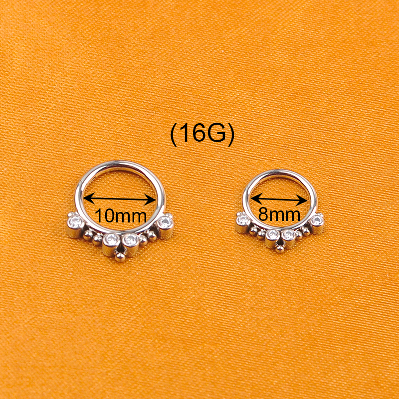 Two-layer sphere Titanium Body Piercing ASTM F136 Titanium Clicker ...