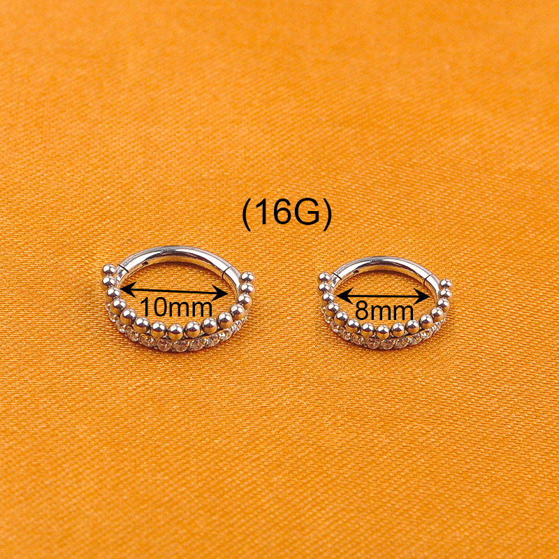 Two-layer sphere Titanium Body Piercing ASTM F136 Titanium Clicker ...